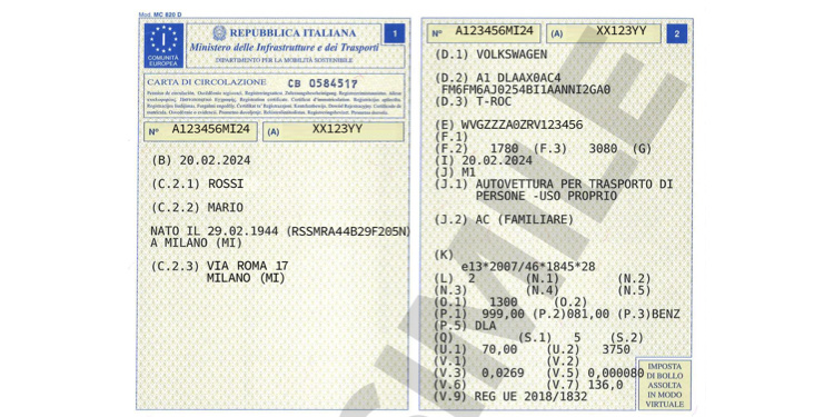 Guida pratica e completa alla lettura del libretto auto